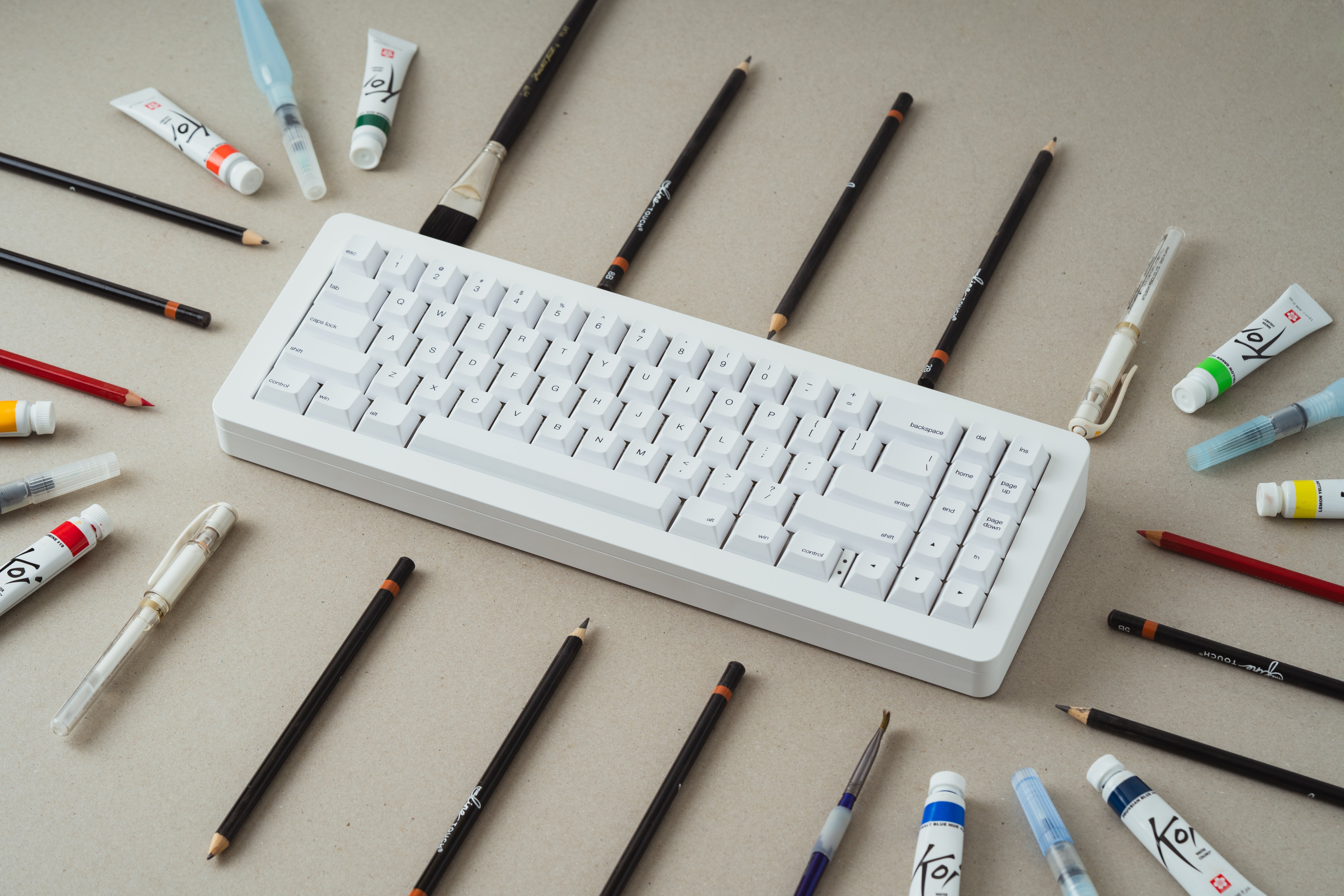 WhiteFox Eclipse Mechanical Keyboard with Aluminum High Profile Case – Apos